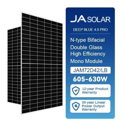 China JA Solar JAM72D42 605-630/LB 144cell 16BB N-type TOPCON Bifaciaal dubbelglas zonnepaneel 630W 615W Te koop