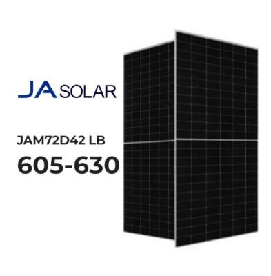 China 182mmx182mm Celgrootte 605W 615W 625W US Stock JA N Type Bifacial Dual Glass Zonnepaneel for sale