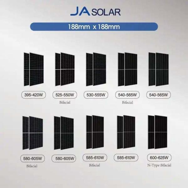 Quality JA Solar Deep Blue 4.0 N-Type Bifacial Double Class Mono Module 575-600W for sale