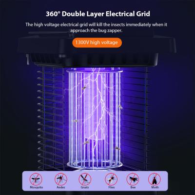 China Solar Mosquito Zapper USB Rechargeable Electric Indoor/Outdoor Pest Killer Quiet & Baby-Safe ETL Certified for sale