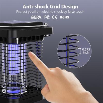 China Solar Mosquito Zapper USB Rechargeable Electric Indoor/Outdoor Pest Killer Quiet & Baby-Safe ETL Certified for sale