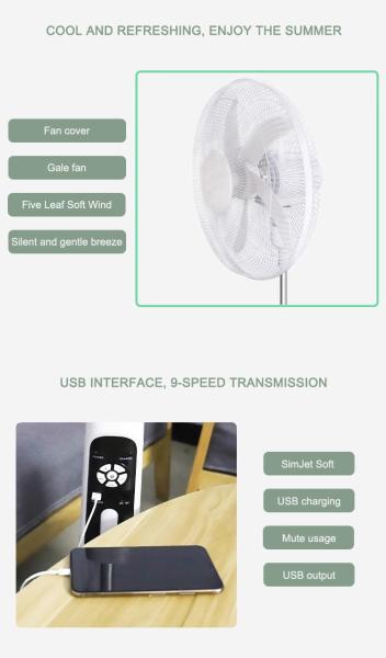 Quality China Factory 16inch 18inch 12v Dc Solar Ac Dc Fan Solar Rechargeable Fan with for sale