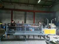 China Full Automatic double wire feeding Chain Link Fence Machine for Making Diamond Mesh for sale