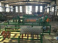 China PLC control full automatic chain link fence machine diamond wire mesh machine for sale