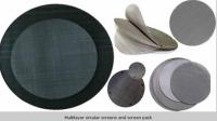China 50 Micro Mesh Round Shape Stainless Steel Wire Mesh Filter Discs ISO9001 for sale