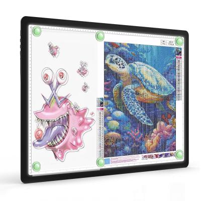 China 640x466x12mm LED Drawing Board Light Pad with 6 Color Temperatures Memory Function and Plastic Material CE FCC Certified for sale