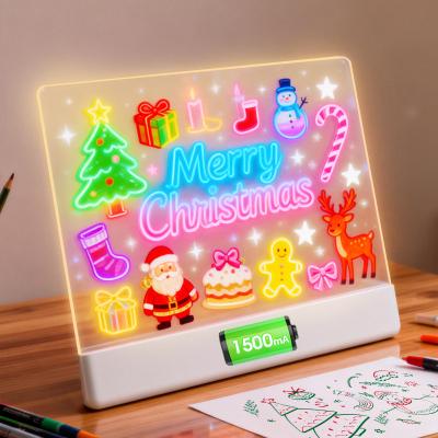 China 7 Color Dimmable 1500mAh Battery 8-13 Hours Working 2W ABS Type C Charging LED Square Home Drawing Board for sale