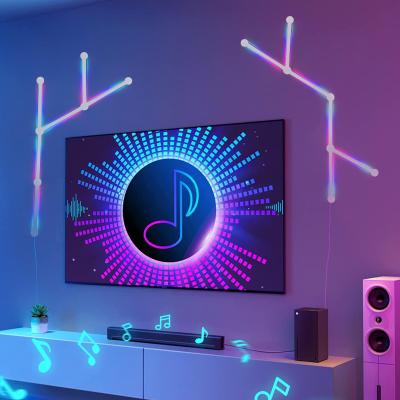 China New Arrival RGB LED Wall Light Whole Sale Sound Control Gaming Wall Light for Home for Living Room Decoration for sale