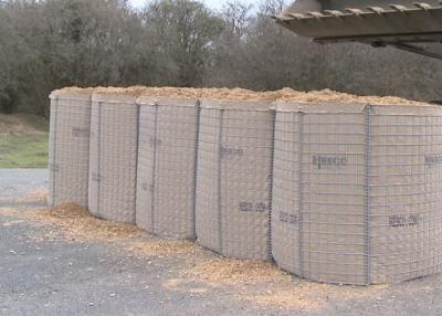 Cina La barriera ad alta resistenza Galfan di mil 7 Hesco di forza del geotessuto beige ha ricoperto in vendita