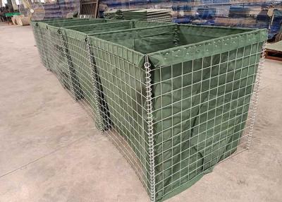 China As paredes de retenção militares da caixa do fio do verde 1.0m galvanizaram Mesh Gabion Baskets soldado à venda