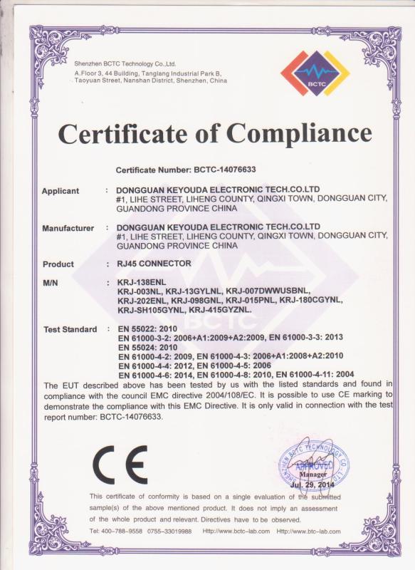 CE - Keyouda Electronic Technology Co.,ltd