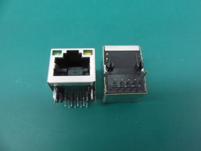 中国 8 つのピン LED、HR871181A との 1 つの港タブ スイッチ モジュラー RJ45 ジャック 販売のため