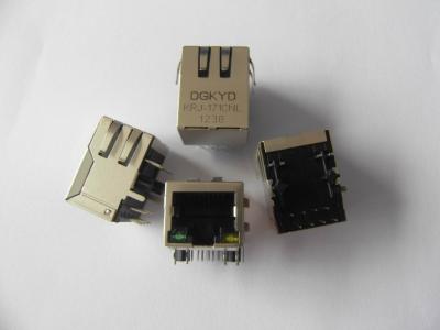 China Douane 10/100base-t RJ45 Modulaire Jack met Transformator 1 x 1 Lusje neer Te koop