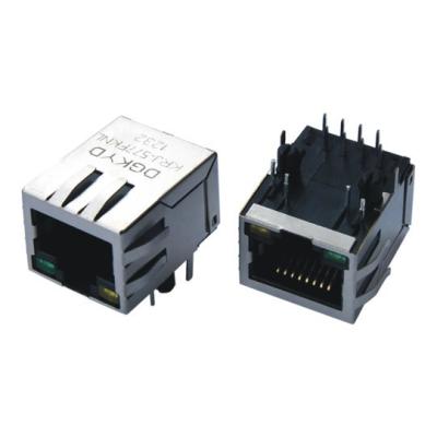 China PBT/PA66 Zwarte Huisvesting RJ45 Modulaire Jack Single Port met Cilindrische Speld Te koop
