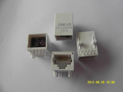 China Hafen-Gewohnheit UnShield weiße Kunststoffkoffer-RJ45 modularer Jack 10/100BASE eins zu verkaufen