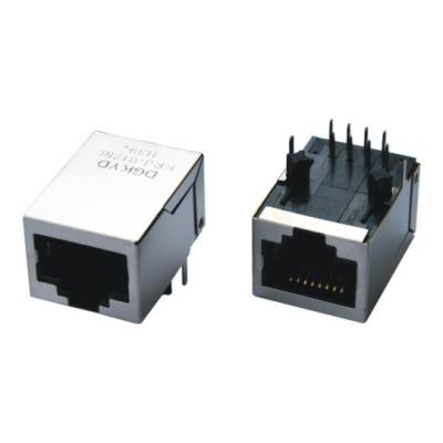 China Schirmen Sie Netzhafen 1 x 1 Modul Vorsprungs-unten RJ45 Jack mit Lan Transfomer 10/100Base ab zu verkaufen
