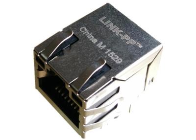 China HFJT1-1G01-L12RL Rj45 Buchse Pinout, das mit LED-Medien abgeschirmt wird, täfeln PC zu verkaufen