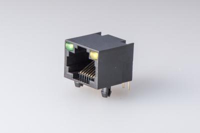 中国 完全なプラスチック RJ45 は LED の金によってめっきされるネットワークが付いている港 8P8C を選抜します 販売のため