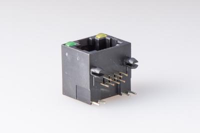 中国 8P8C の上の導かれたタブとの完全なプラスチック RJ11 RJ45 ジャックは変圧器なしで港を選抜します 販売のため