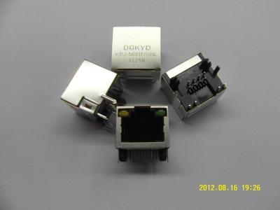 中国 導かれた RJ45 15.75mm の変圧器が付いている直角モジュラー RJ45 ジャッキ、 販売のため