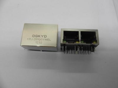 Cina il porto di rete il porto/RJ45 del doppio di Jack di Ethernet RJ45 di abitudine 1000M di 21.3mm cataloga giù in vendita