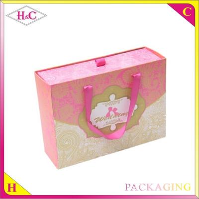 China Handmade reusable luxury paper drawer packaging box for sale