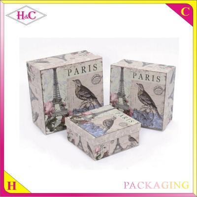 China French paris style handmade reusable paper gift packaging box for sale