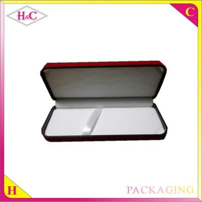 China Promotional customized red velvet plastic pen gift box manufacturer for sale