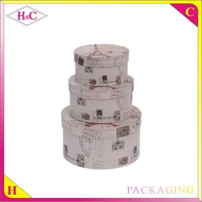 China European style luxury handmade reusable paper round gift box for sale