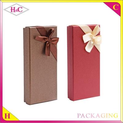 China Luxury reusable paper ribbon gift box with bowknot for sale