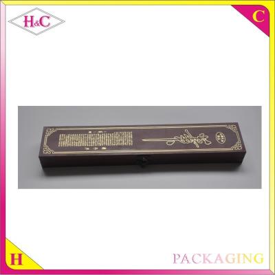 China Customized luxury plywood pen packaging gift box for sale