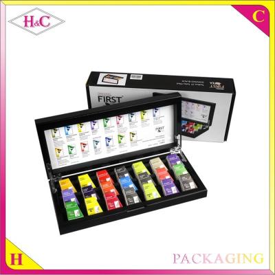 China Luxury 21 gird mdf wood tea box for sale