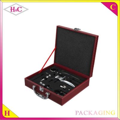 China Handmade luxury mdf wood wine cork scrwm packaging box wine opener box for sale