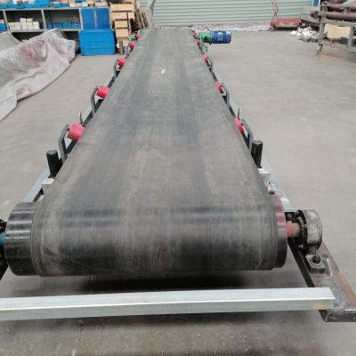 China Nitrile Rubber Corrosion Resistant Belt Conveyor For Sewage Plant dewatered sludge for sale
