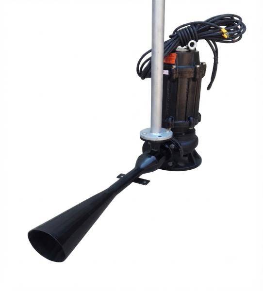 Quality Submersible Jet Aerator for Wastewater Treatment with High Oxygen Transfer Rate and Automated Control to Prevent Sludge Settling for sale
