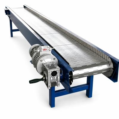 China Jam-Free High-Speed Slat Chain Conveyor for Multi-Lane Merging in Liquid Container Lines for sale