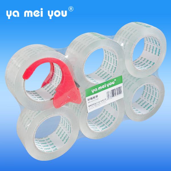 Quality 50micros Thickness Flat Pack BOPP Tape Ultra Clear Strong Cling for Carton Sealing for sale