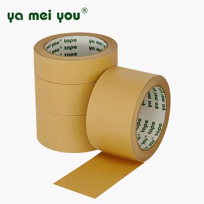 China High Adhesion Kraft Paper Tape Waterless Self Adhesive Brown Mounting Tape for sale