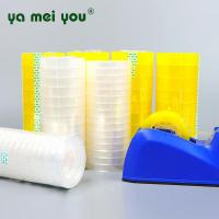 Quality Easy Tear BOPP Stationery Tape Crystal Clear Residue Free Office Adhesive Tape for sale