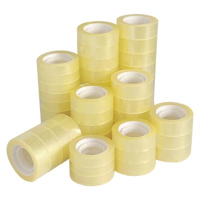 China Strong Adhesive Clear Stationery Tape Non Yellowing for School Office Home Use for sale