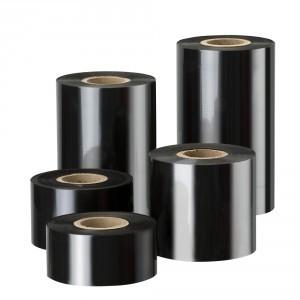 China Black 110mmx300m wax/resin ribbon Zebra Compatible - 1 inch Core for sale