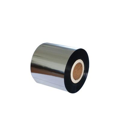 China Sized 110mm*450m black wax resin thermal transfer ribbons for pet labels for sale