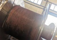China High Efficient Tower Crane Wire Rope Winch Drum Lbs Grooved for sale