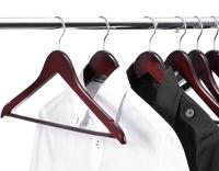 China 44.5cm Solid Wood Coat Hangers for sale