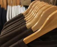 China 44.5cm Solid Wood Coat Hangers for sale