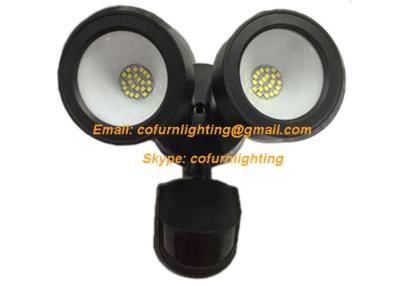 China Double Head LED Motion Sensor Flood Lights Wall Mounting Security Lights for sale