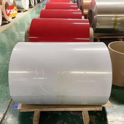 China PVDF Coated 1100 3003 3004 3105 5052 Aluminum Coil Color Roll White for sale