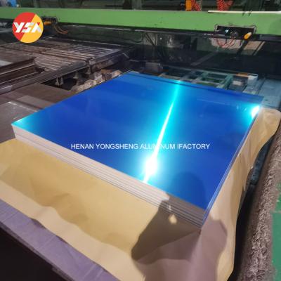 China 0.5 / 2.0 / 1.25 / 1.6 / 2.5mm 1050 5052 H14 H32 Temper One Side Blue PVC Aluminum Sheet for sale