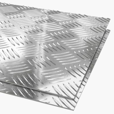China A3003 5052 5754  Aluminum Diamond Plate 6061 Aluminum Tread Plate 5 bar Aluminum Checker Plate Sheet for sale