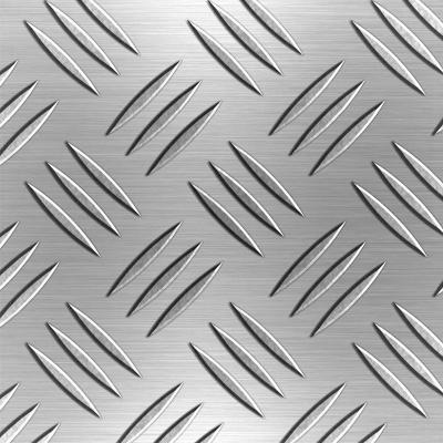 China 1050 3003 4 x 8 aluminum diamond plate sheets laminated aluminum foil are primarily used as anti-slip and decorative materials. for sale